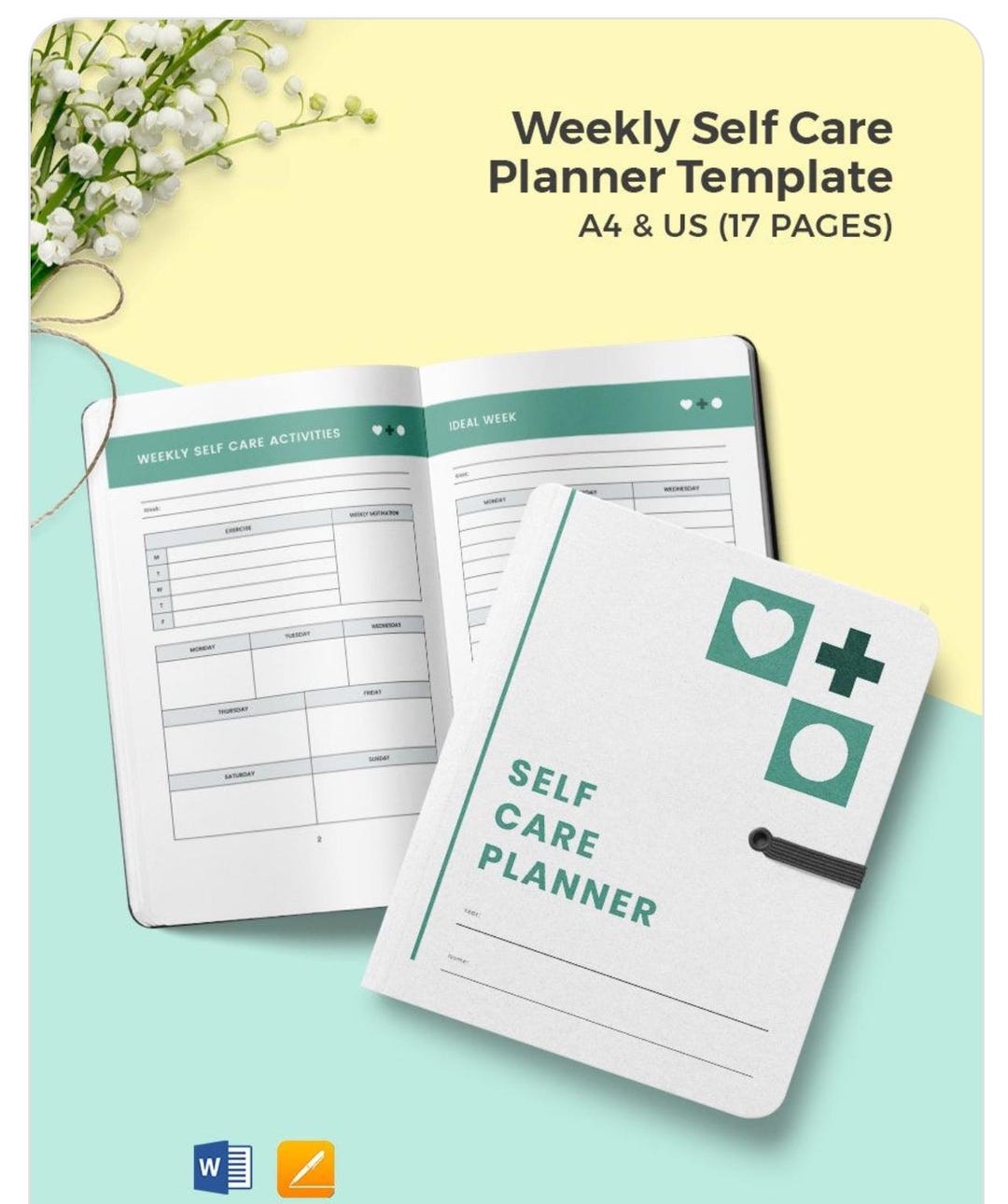 Weekly Self Care Planner Template Design in Word, Google Docs, PDF ...