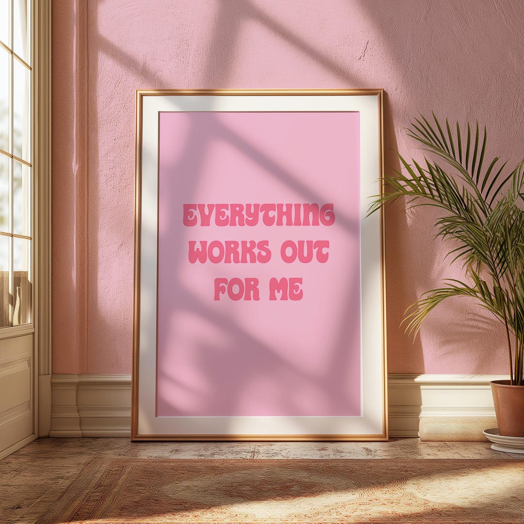 Affirmation Poster "everything Works Out for Me" | Positive Energy ...