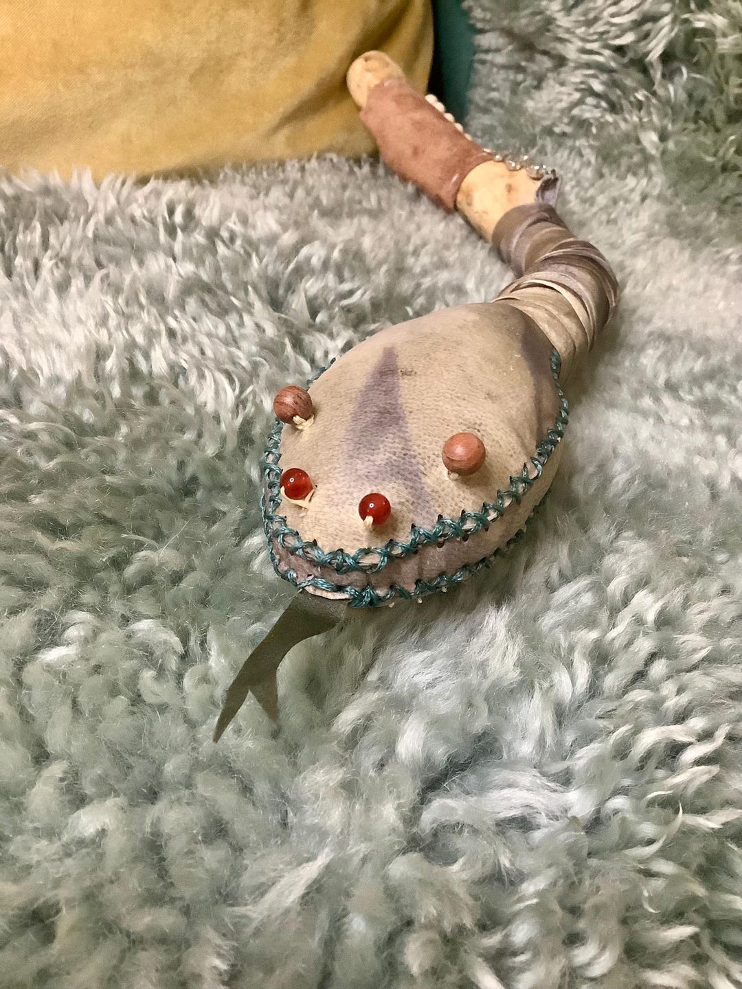 Shamanic Serpent Rattle 2025 Year of the Wood Snake Goat Skin - Etsy