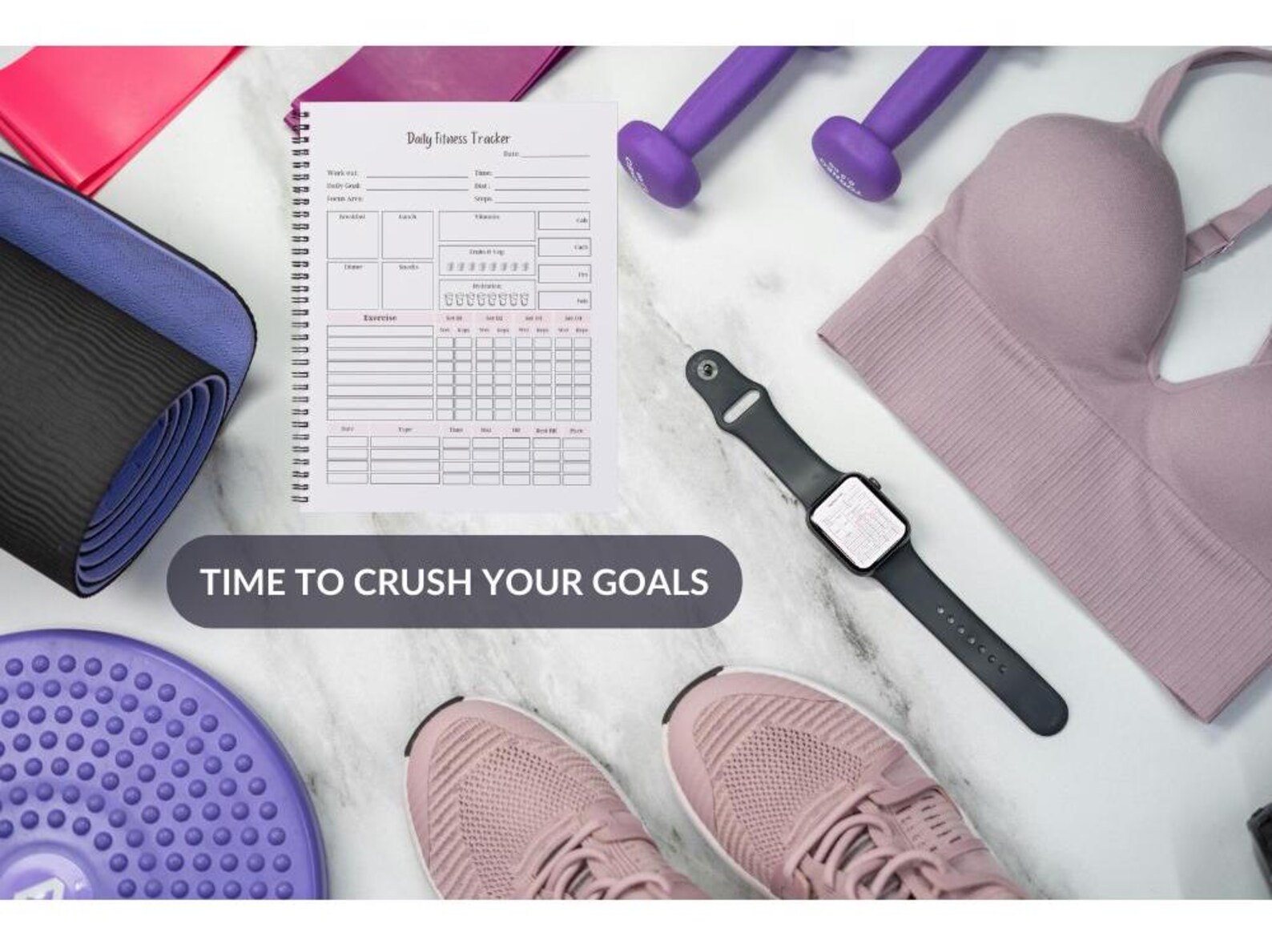 Printable Daily Fitness Tracker, Daily Fitness and Meal Tracker, Canva ...