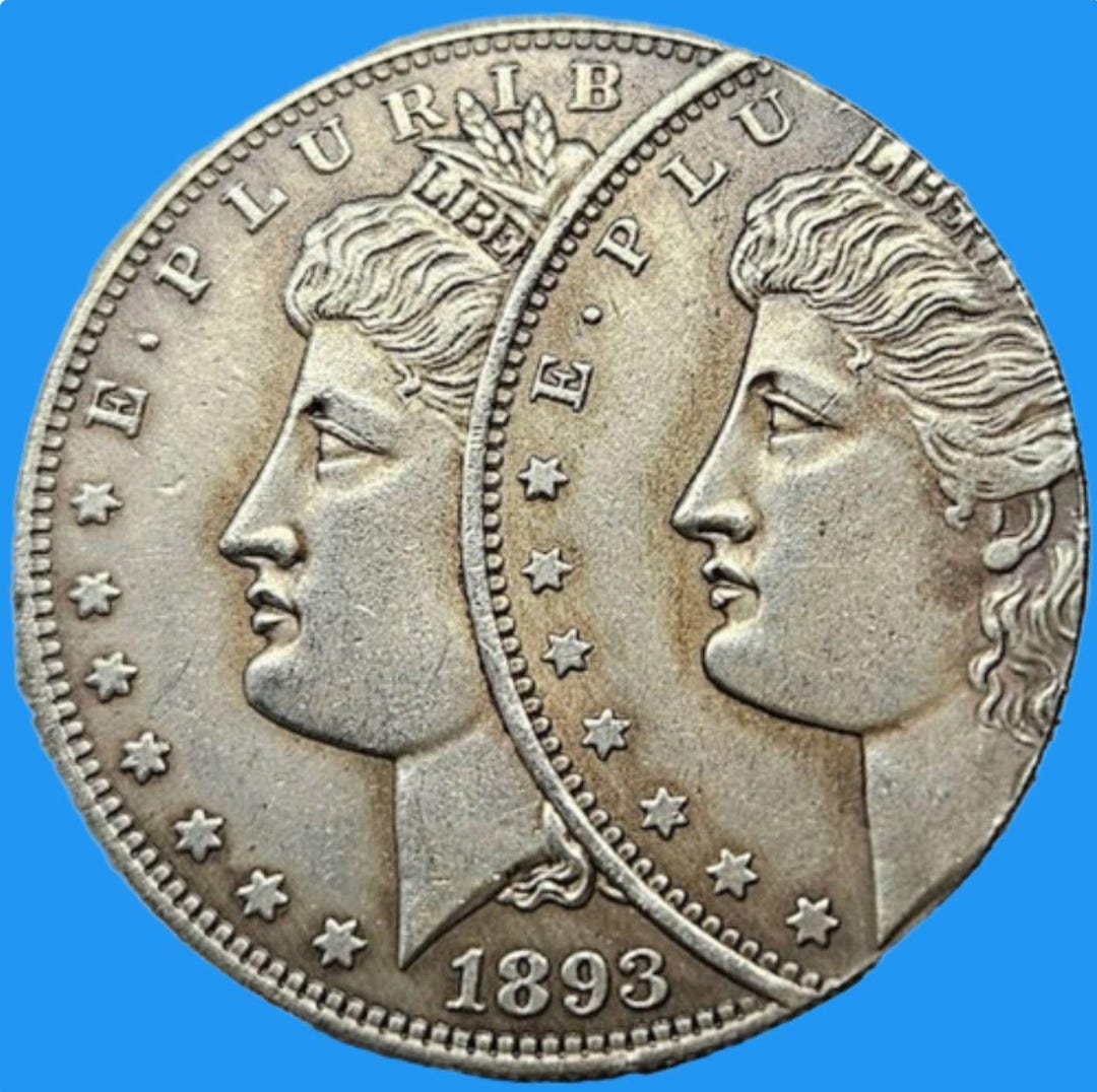 RARE USA Morgan Dollar Coin With ERROR Die in 1893 - Gifted Coin Collection Collectible World ...