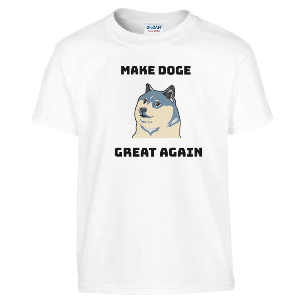 Doge Coin Kids Shirt Make Doge Great Again - Etsy