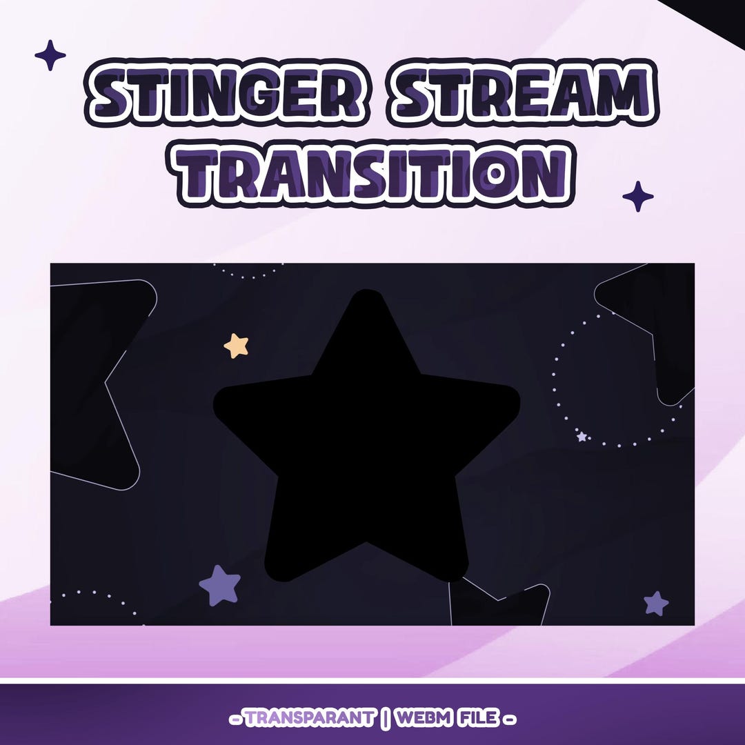 Star Pop Animated Stream Transition for Twitch and OBS Smooth Stinger ...