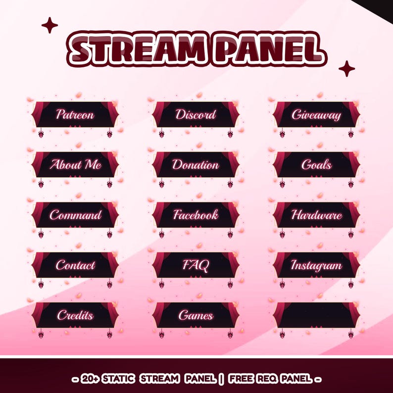 Gothic Glow Animated Stream Pack for Twitch Kick Youtube, Whimsical ...