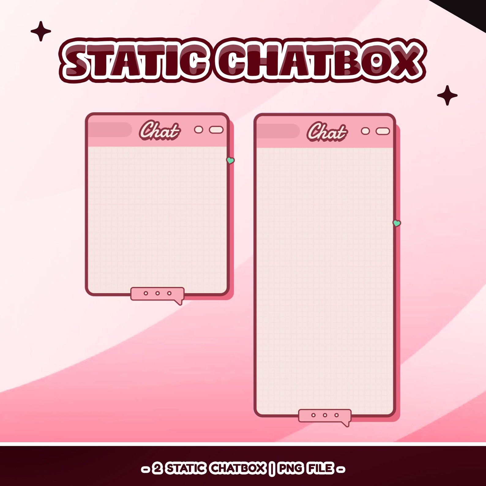 Kawaii UI Animated Stream Overlay Package for Twitch OBS, Cute Desktop ...