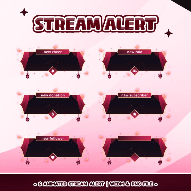 Gothic Glow Animated Stream Pack for Twitch Kick Youtube, Whimsical ...