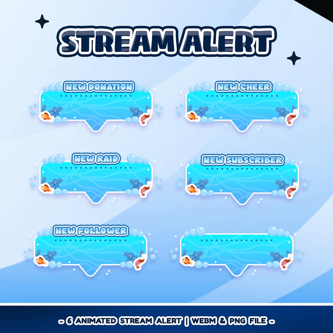Marine Life Animated Stream Alerts for Twitch Kick Youtube – Ocean ...