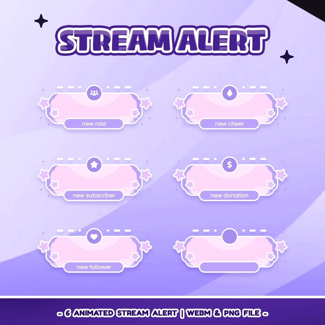 Twinkleberry Animated Stream Overlay Pack for Twitch Kick Youtube ...