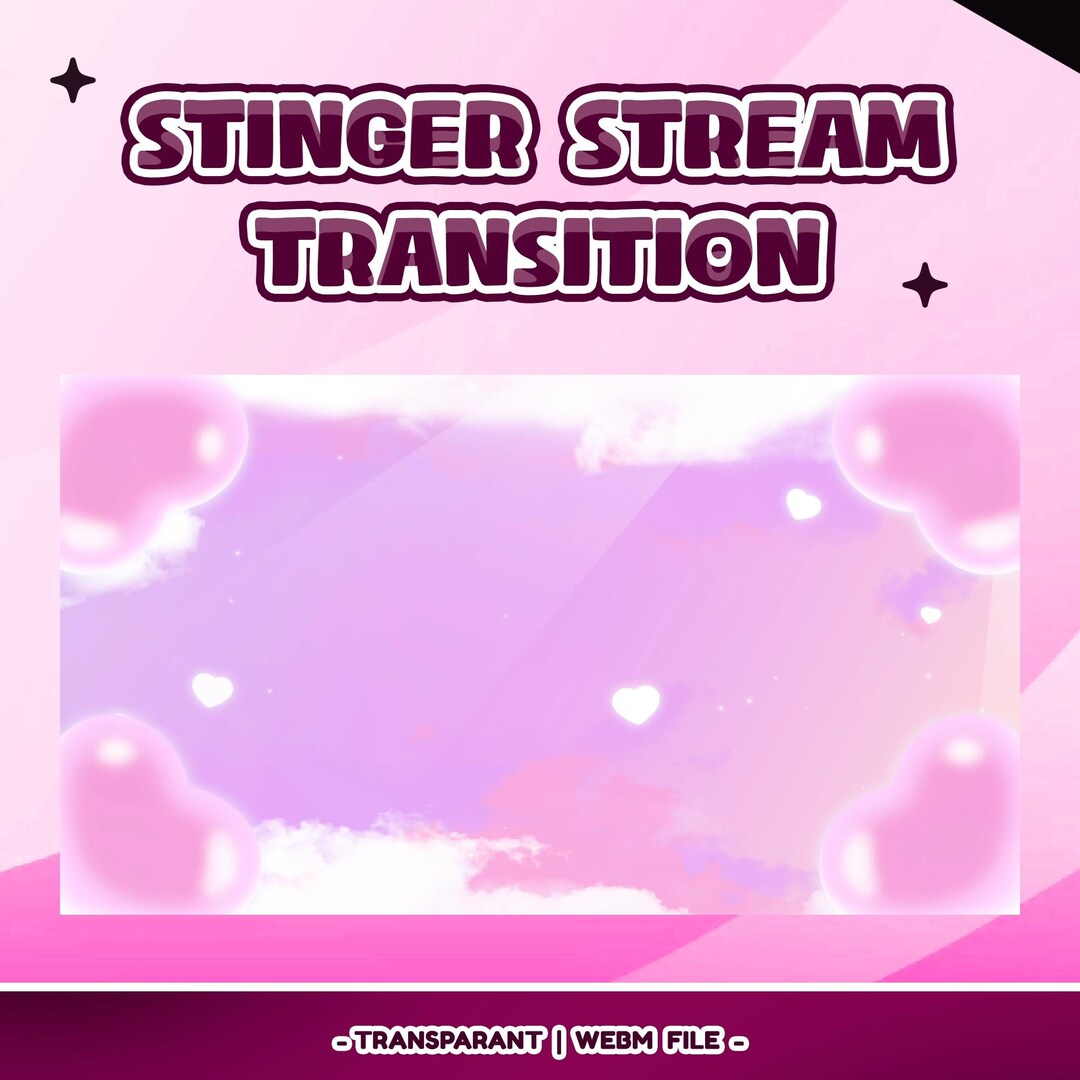 Pink Heart Cute Animated Stinger Transition/romantic Pastel Motion/love ...