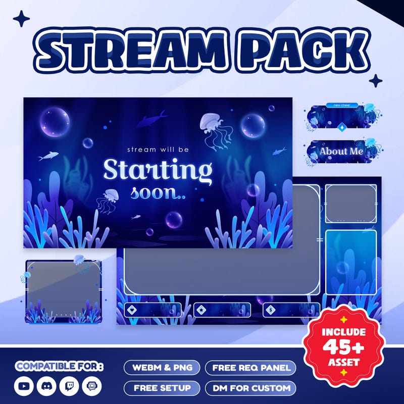 Jellyfish Theme Twitch - Etsy