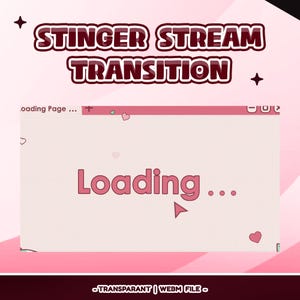 Kawaii UI Animated Stream Overlay Package for Twitch OBS, Cute Desktop ...