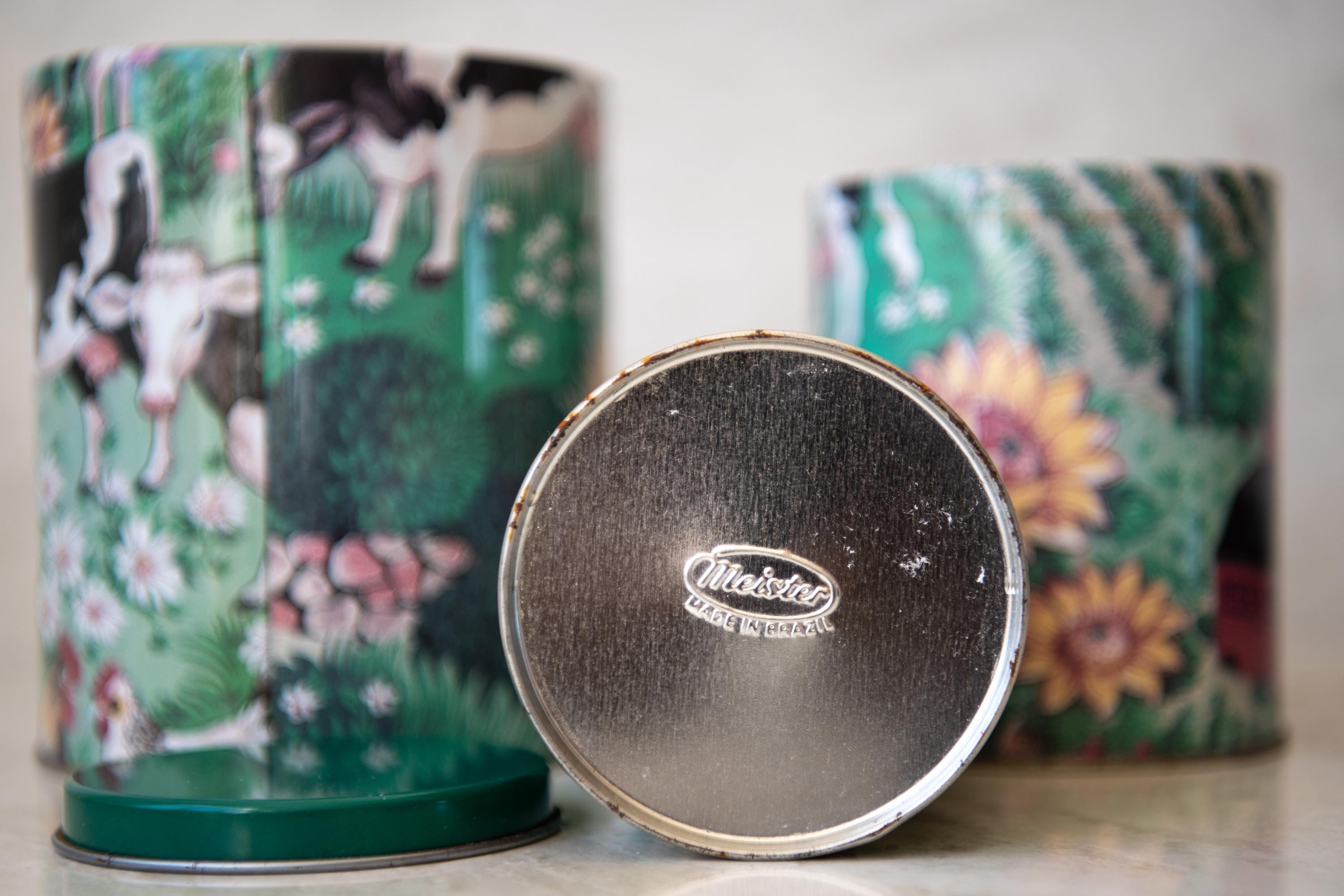 Vintage Dairy Farmhouse Kitchen Canister Set – Cow, Chicken, & Barn ...