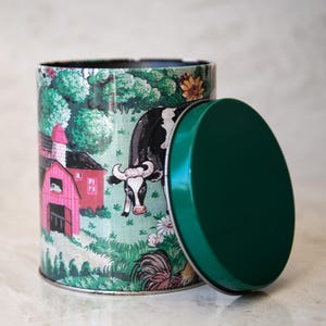 Vintage Dairy Farmhouse Kitchen Canister Set – Cow, Chicken, & Barn ...