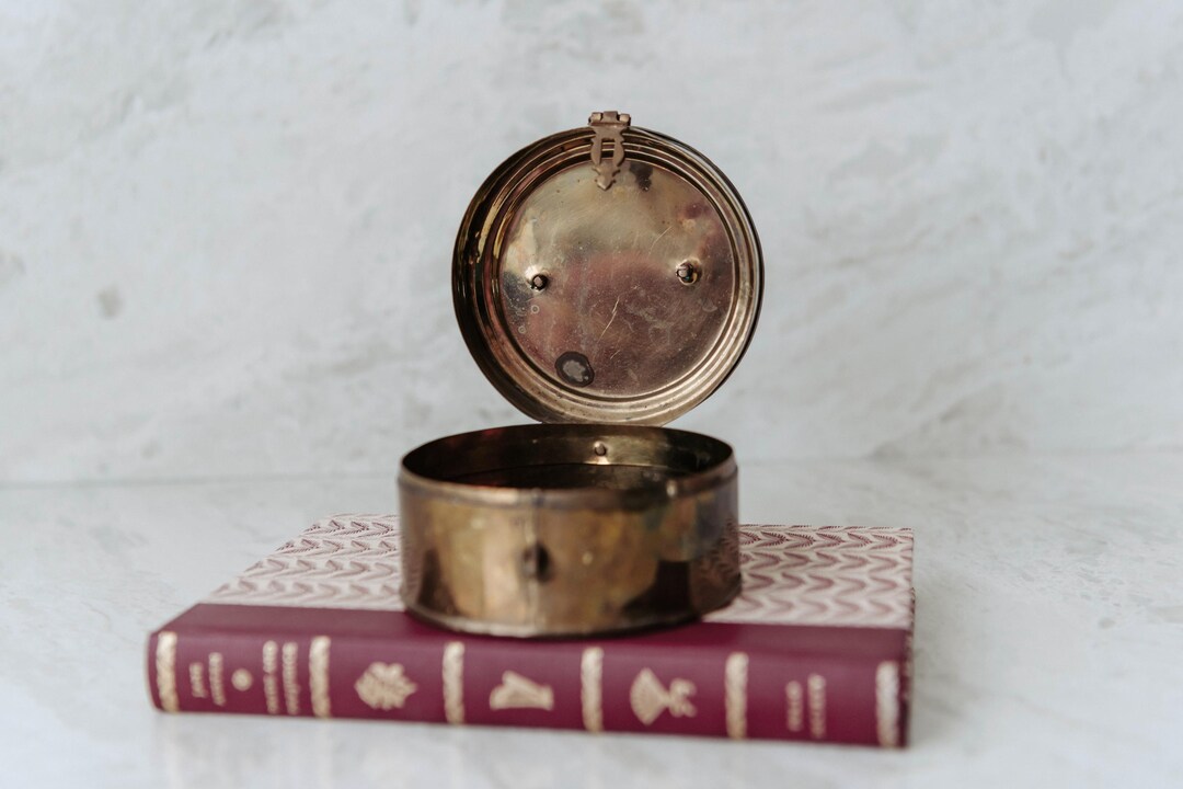 Vintage Brass Storage Container Box Made in India MCM Decor Fantasy ...