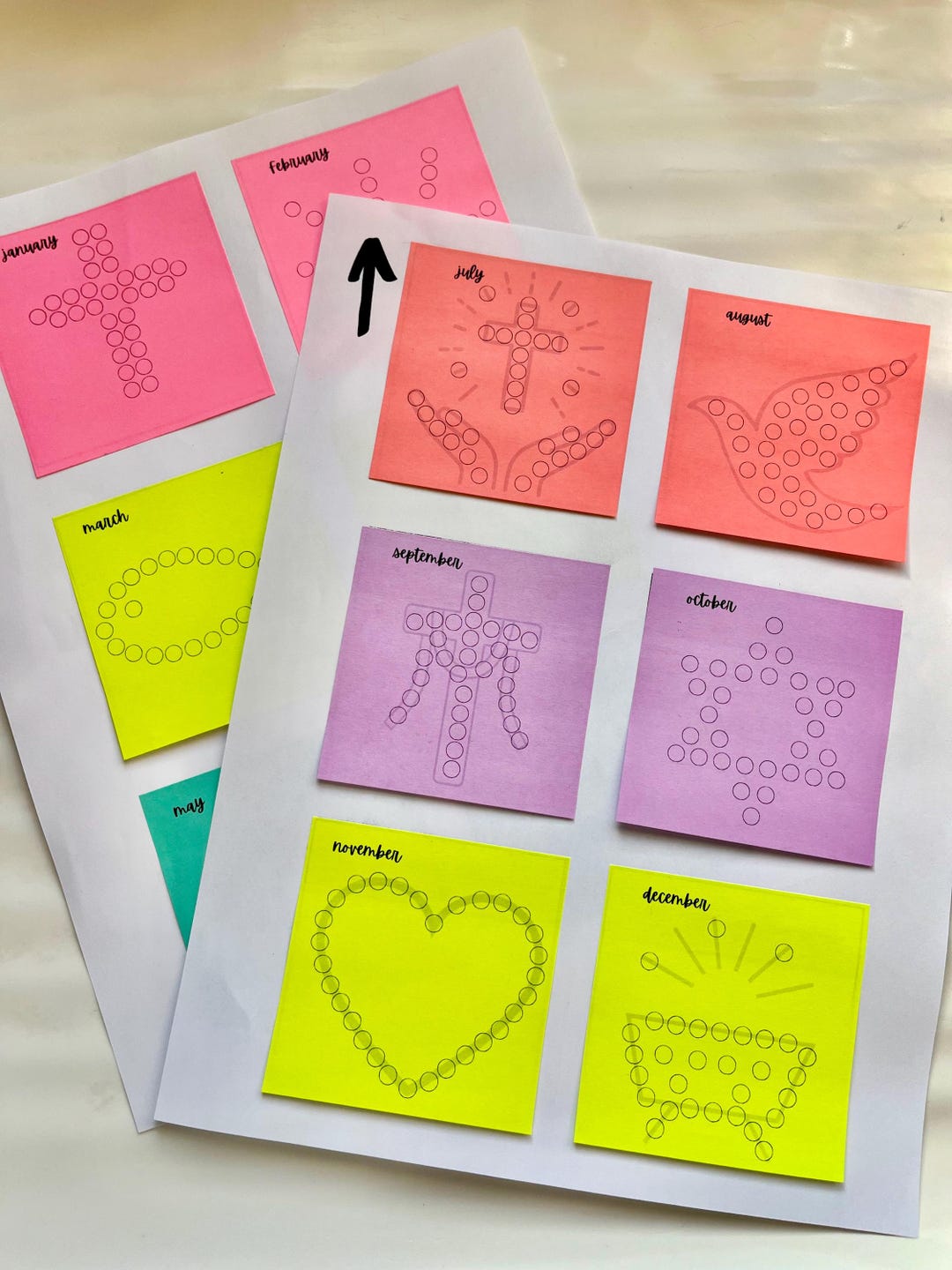 Printable Sticky Note Habit Tracker, Monthly Tracker, Bible Plan ...