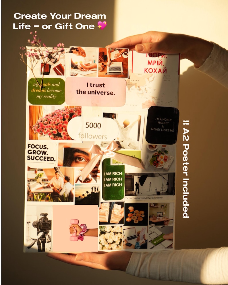 Personalized Vision Board Kit: Goal Setting, Affirmations & Photo ...