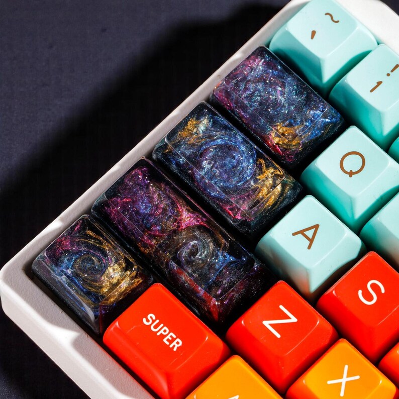 Galaxy Artisan Resin Keycap: Interstellar Spacebar, Cherry MX, OEM/SA ...