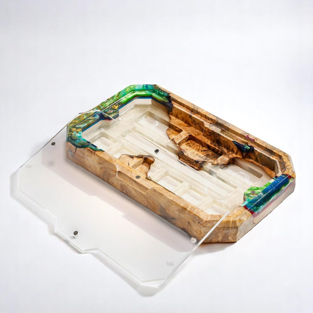 Wood Resin Keycap Display Box, Artisan Keycap Holder, Custom Mechanical ...