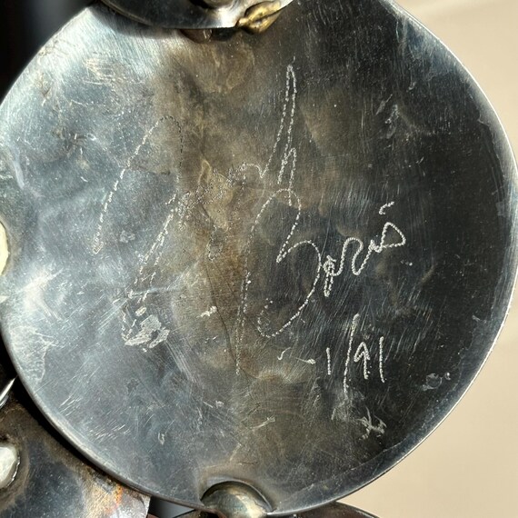 Vintage 1991 Joseph Boris Belt signed Hammered Silver… - Gem