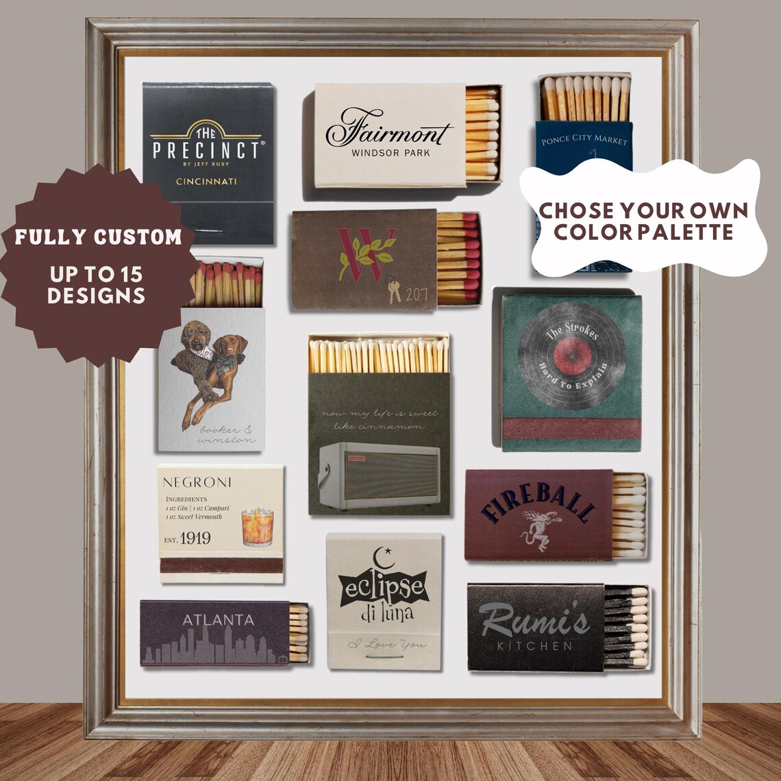 CUSTOM MATCHBOOK ART | Personalized Matchbox Poster | Digital Print ...