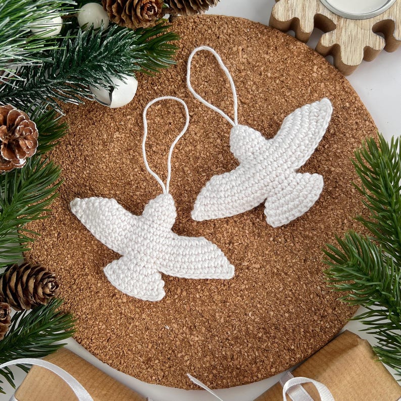 Christmas Turtle Doves No Sew Crochet Pattern Friendship Ornament ...