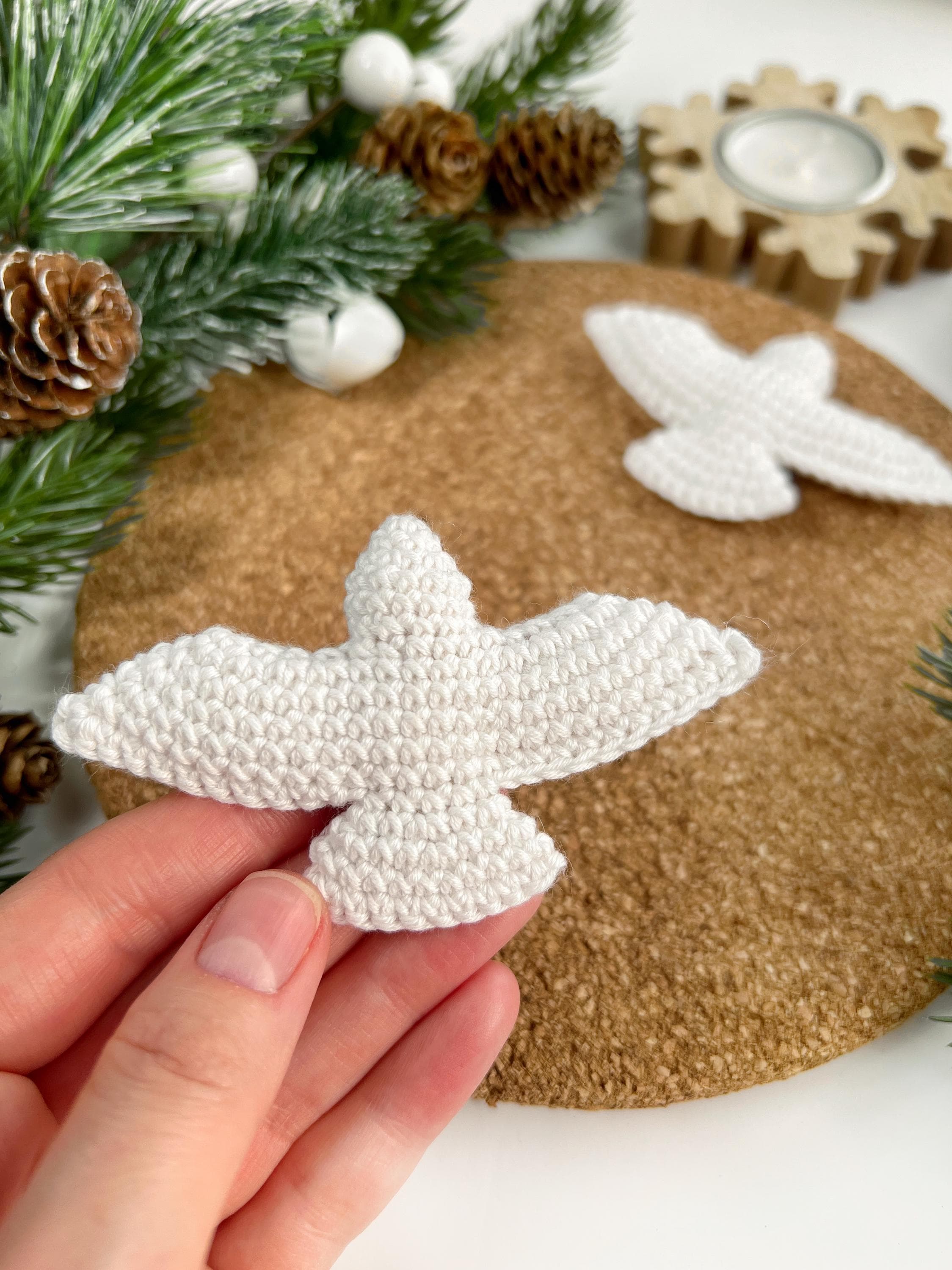 Christmas Turtle Doves No Sew Crochet Pattern Friendship Ornament ...