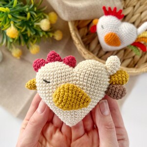 Crochet Chicken Pattern Plush Rooster Amigurumi Pattern Chicken Plush ...