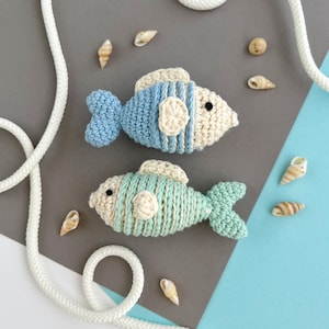 Crochet Fish Keychain Amigurumi Pattern Plush Keychain Bag Charm ...