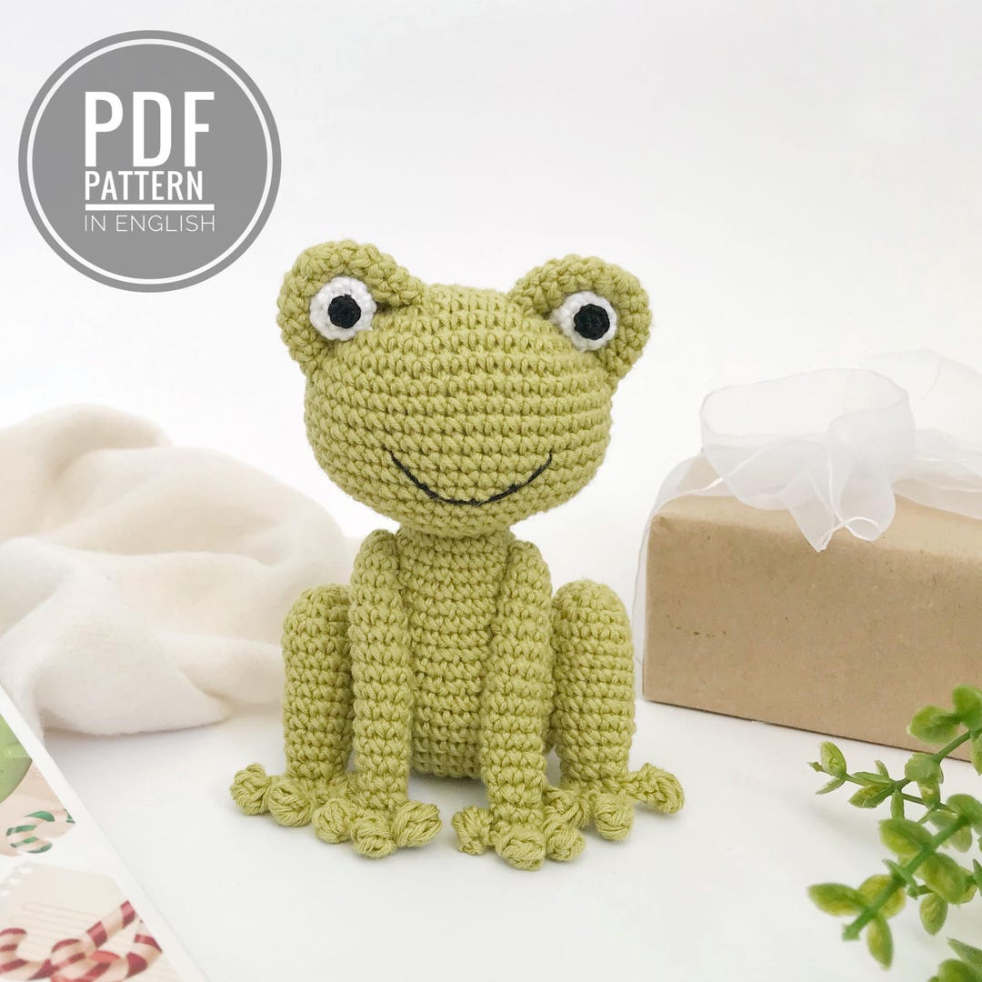 Crochet Frog Pattern Amigurumi Frog Plush Toy Green Frog Crochet Plush ...