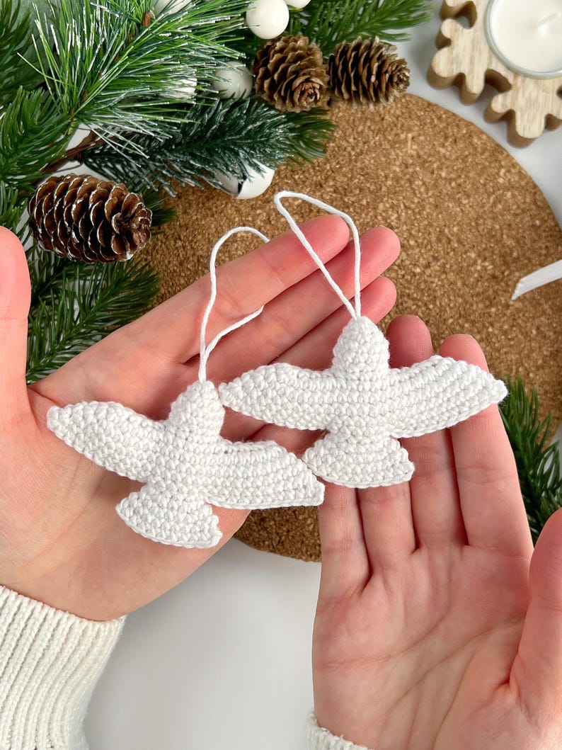 Christmas Turtle Doves No Sew Crochet Pattern Friendship Ornament ...