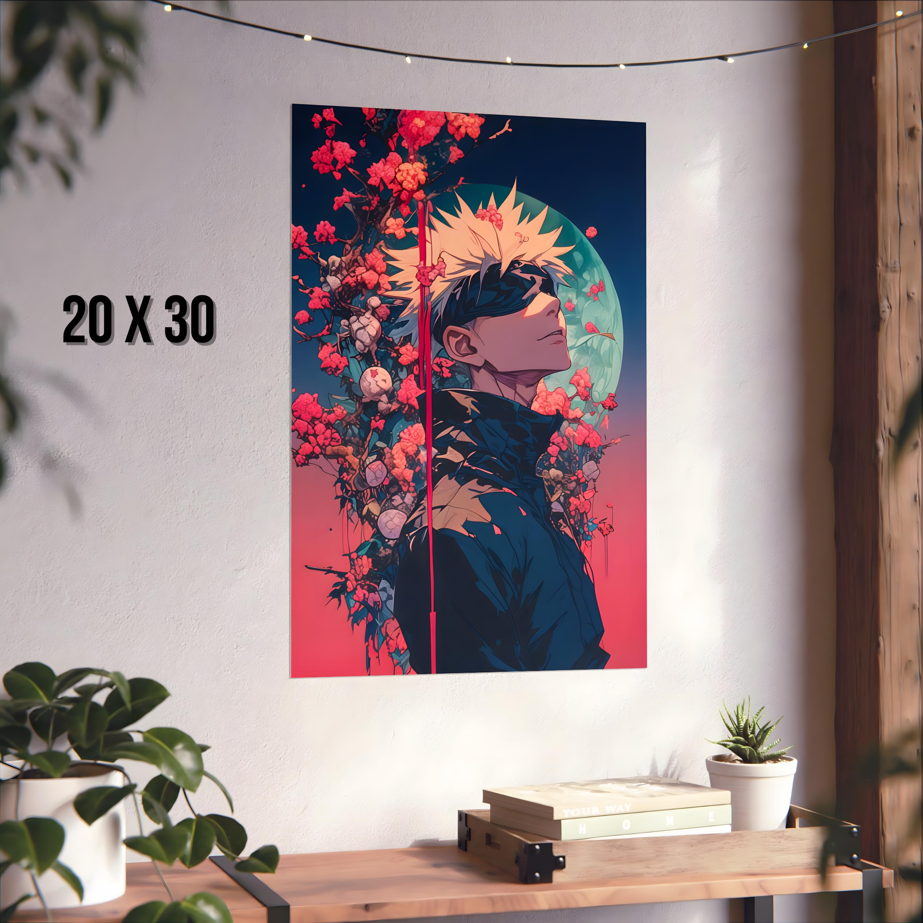 Satoru Gojo JJK, Anime Poster, Kawaii Aesthetic Room Decor, Vertical ...