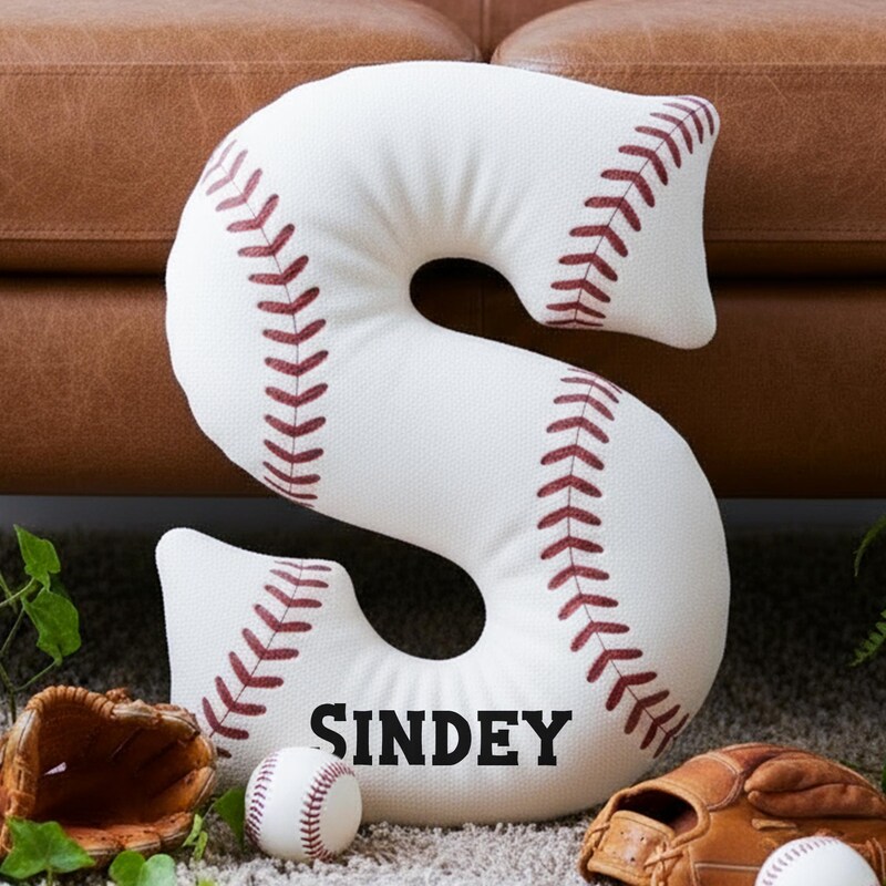 Baseball Pillows Letters - Etsy