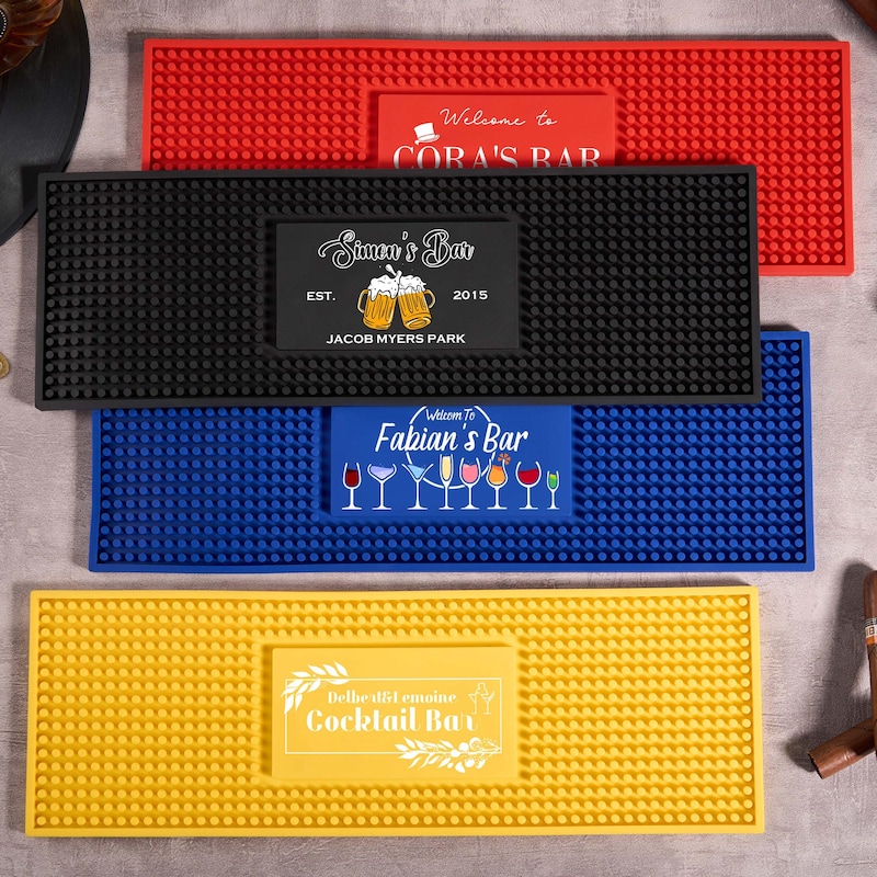 Personalized Bar Mat - Etsy