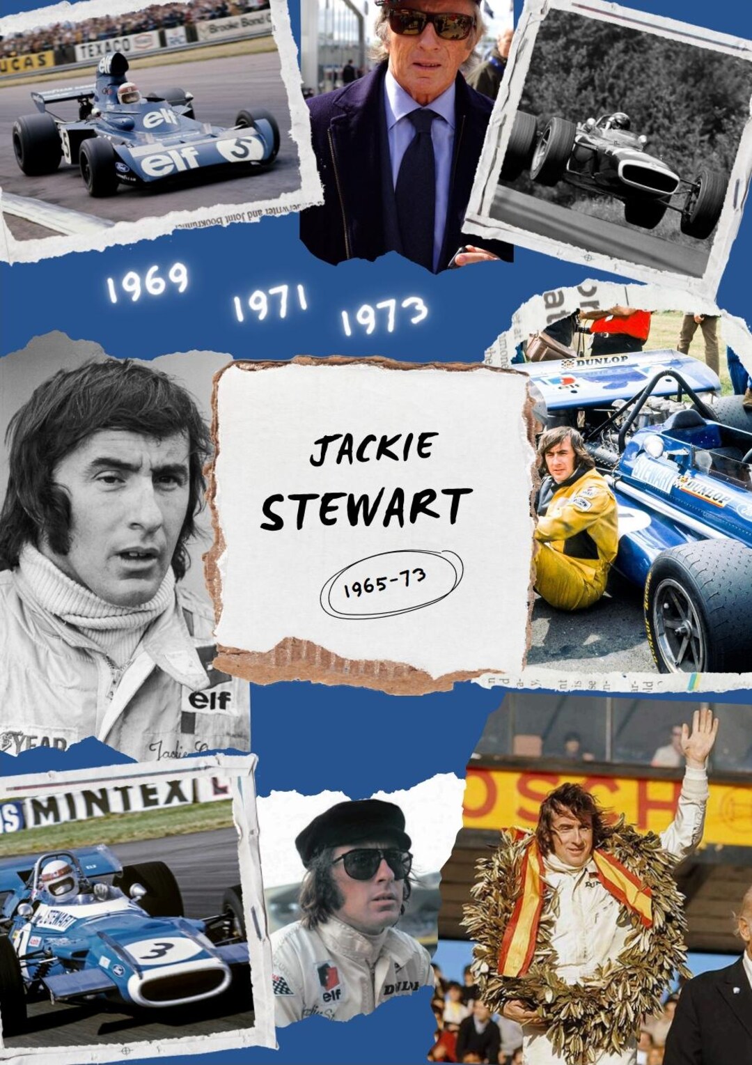 Jackie Stewart. F1 Champion Scrapbook Print. - Etsy