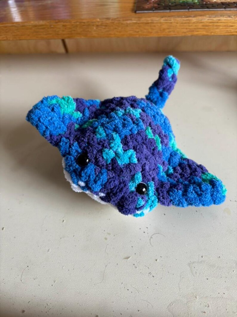 Mini Stingray Amigurumi - Blue/teal/purple Multicolor - Etsy