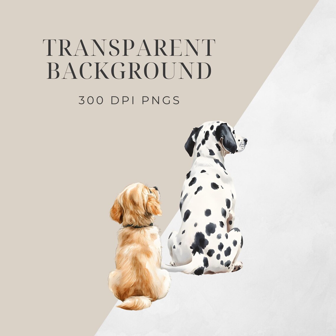 Watercolor Dog Clipart Realistic Pet PNG Bundle Dog Breeds Illustration ...