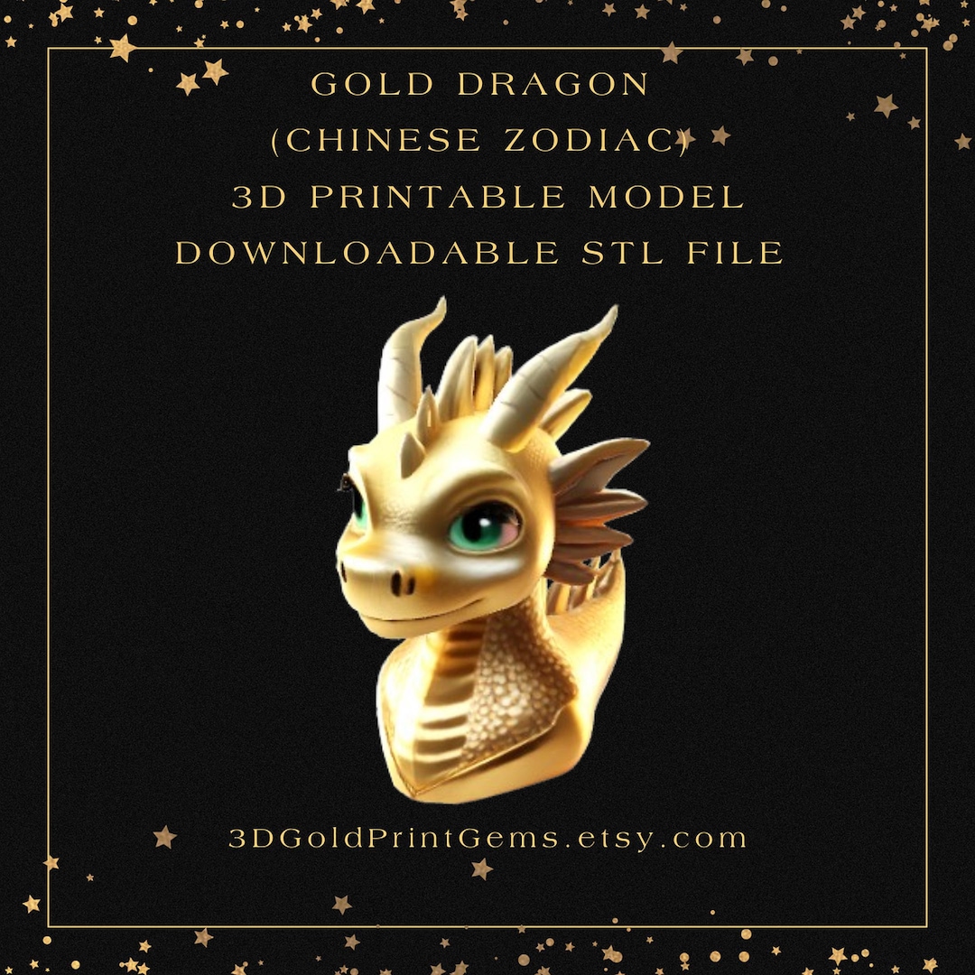 Cute 3D Print Dragon (chinese Zodiac) STL File - 3D Printable Mini ...