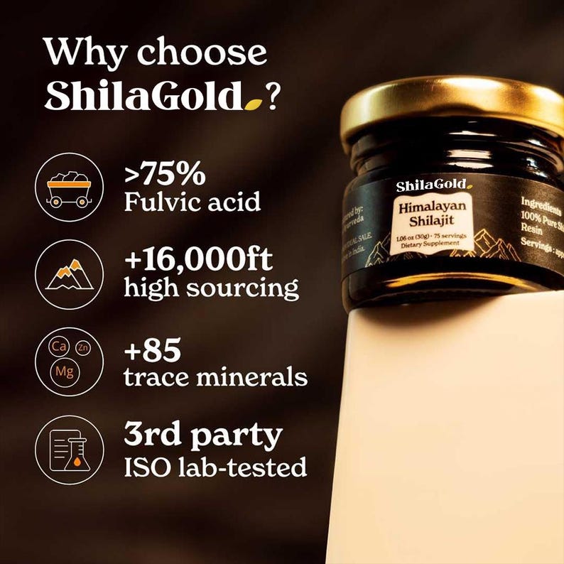 Pure Himalayan Shilajit Resin High Potency for Men & Women 75 Servings ...