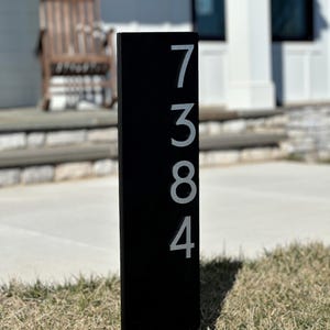 Outdoor House Number Yard Sign - 4" H Numbers - Modern House Sign, Lawn ...