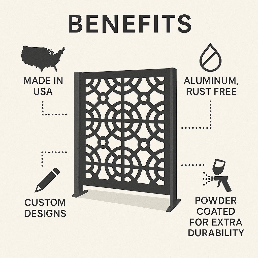 Custom Aluminum AC Unit Screen: Laser Cut Hideaway Panel, 50+ Designs ...