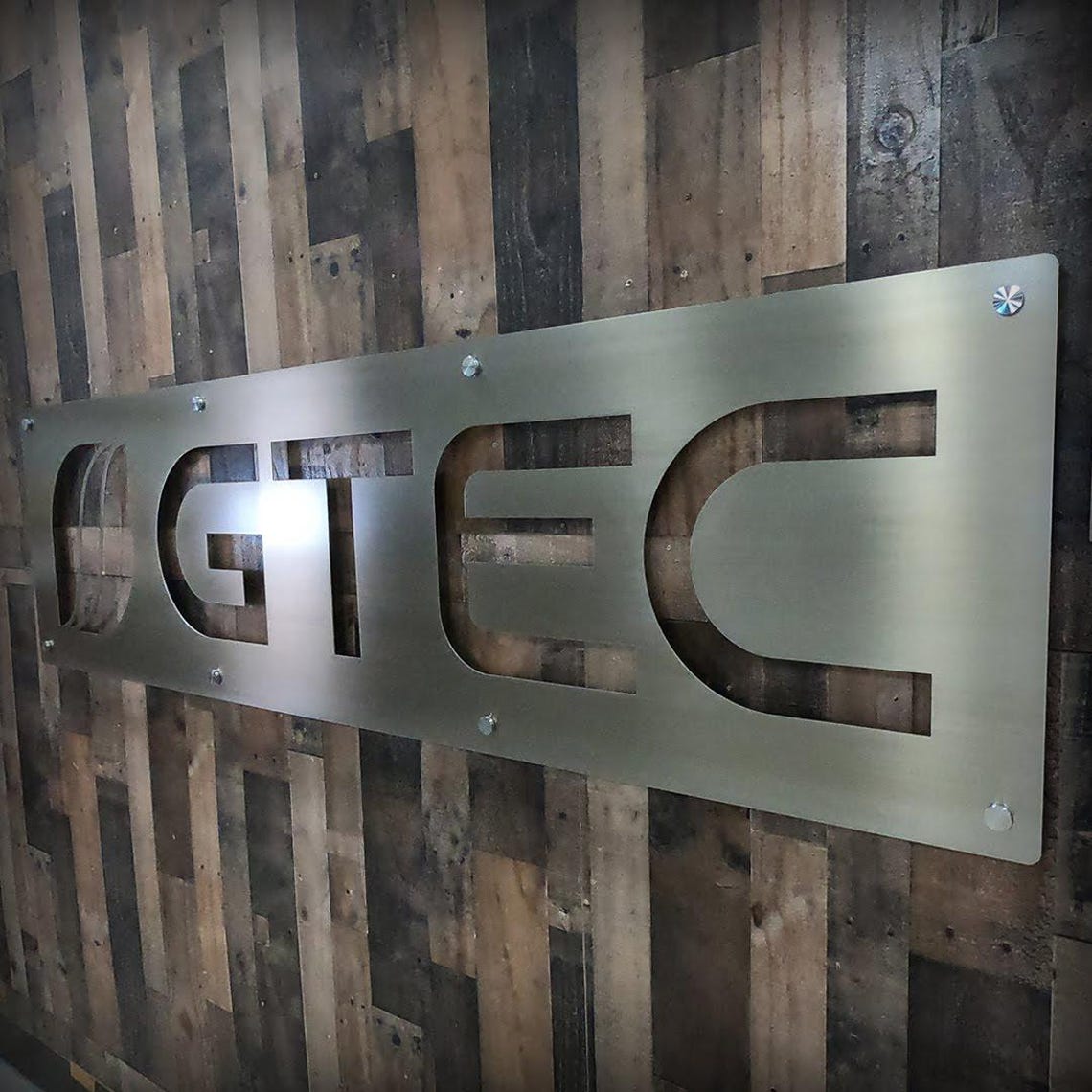 Custom Metal Logo Sign: Laser Cut Business Sign, Indoor/outdoor - Etsy