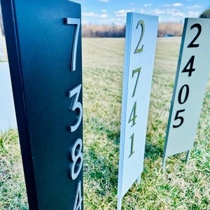 Outdoor House Number Yard Sign - 4" H Numbers - Modern House Sign, Lawn ...