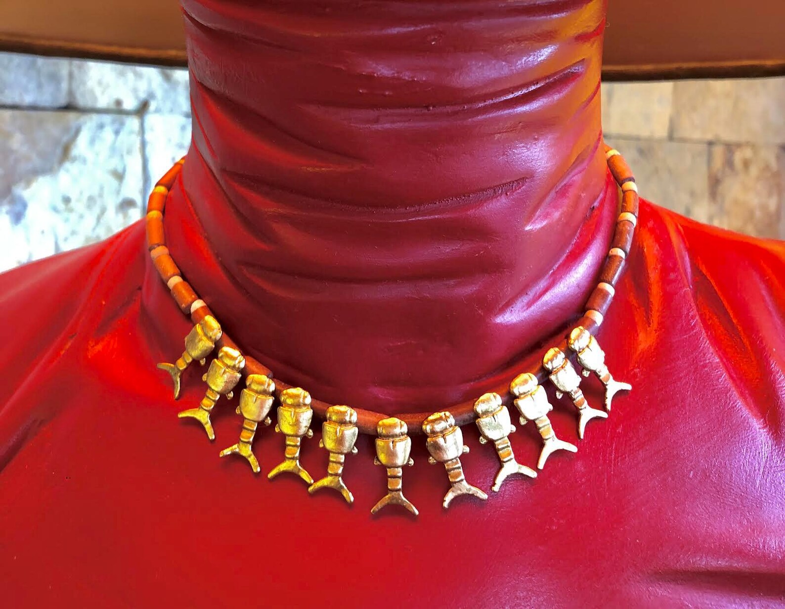 Museum Replica of Precolumbian Tolima Gold Jewelry. Choker Necklace ...