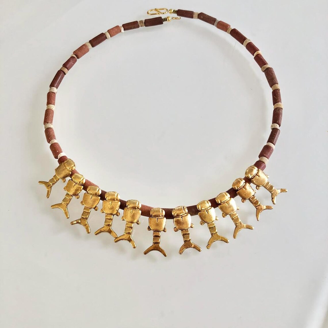 Museum Replica of Precolumbian Tolima Gold Jewelry. Choker Necklace ...