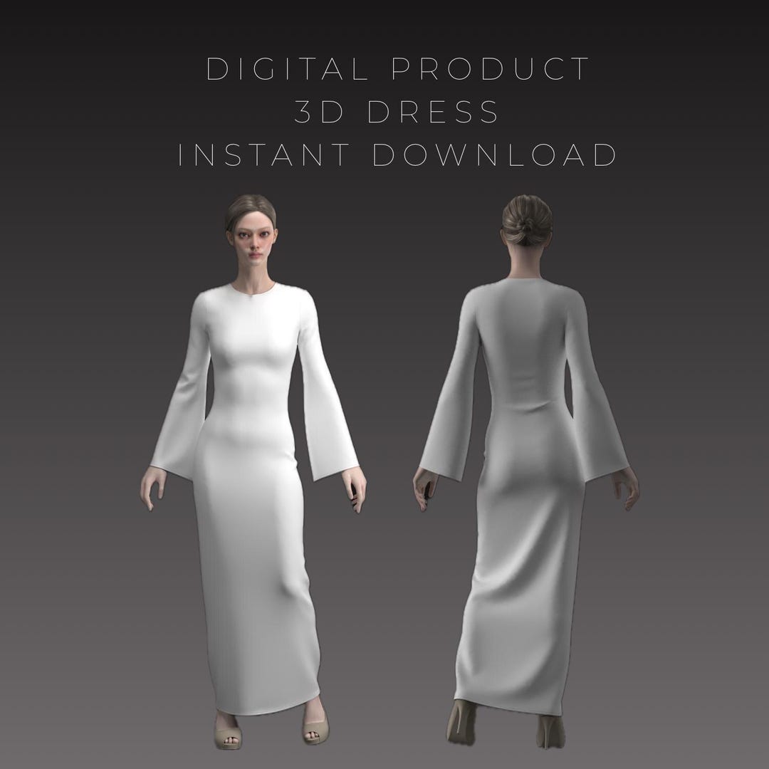 Minimalist 3D Dress: CLO3D Project File + OBJ (digital Download) - Etsy