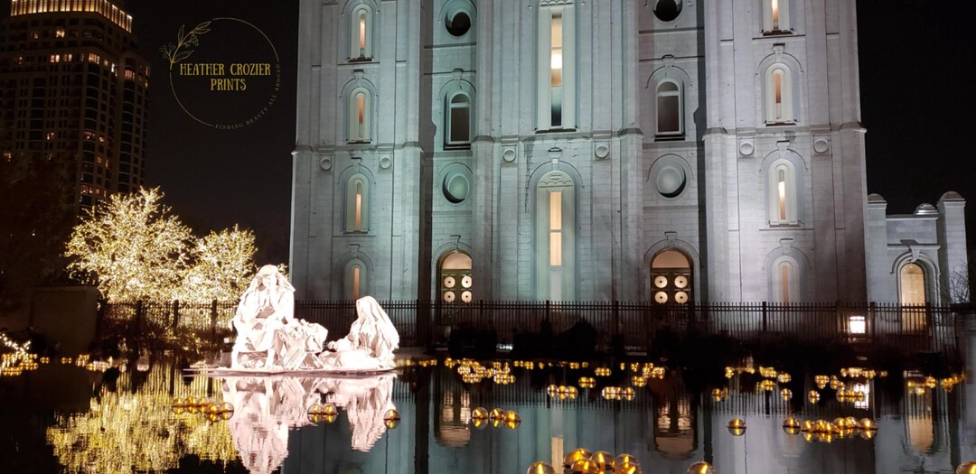 Salt Lake City, Utah Temple Nativity at Night - Etsy