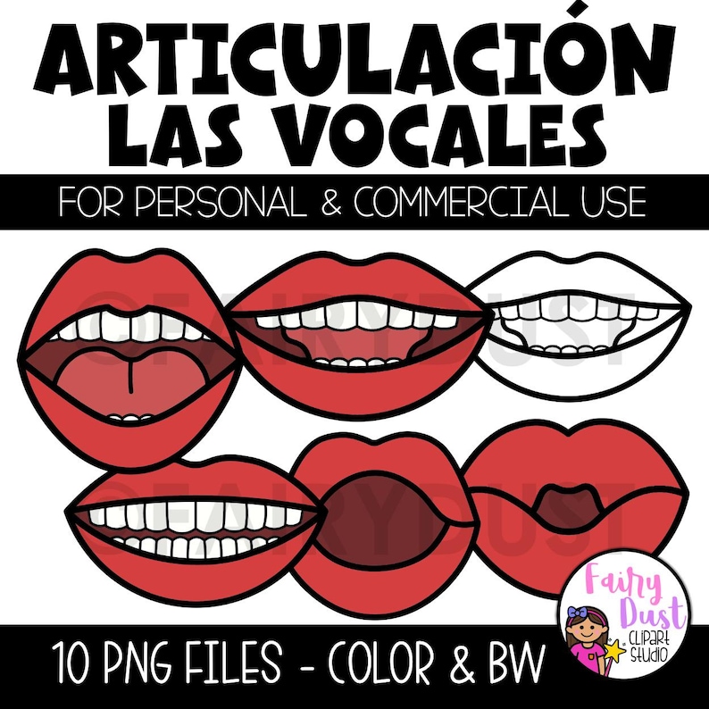 Articulación De Las Vocales | Spanish Vowels Mouth Articulation Clipart ...