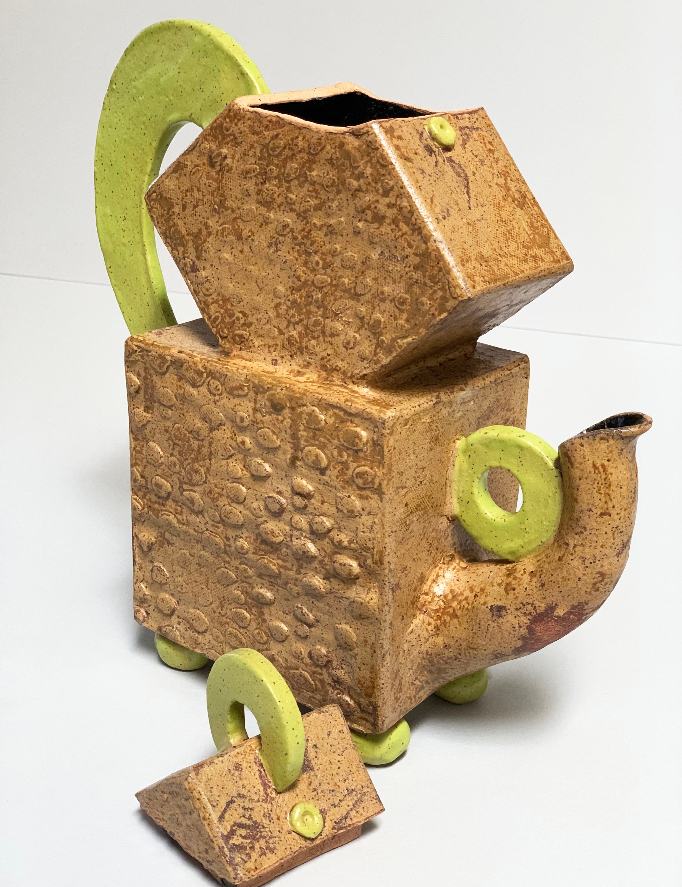 Stacked Square Teapot Hand-built Stoneware - Etsy