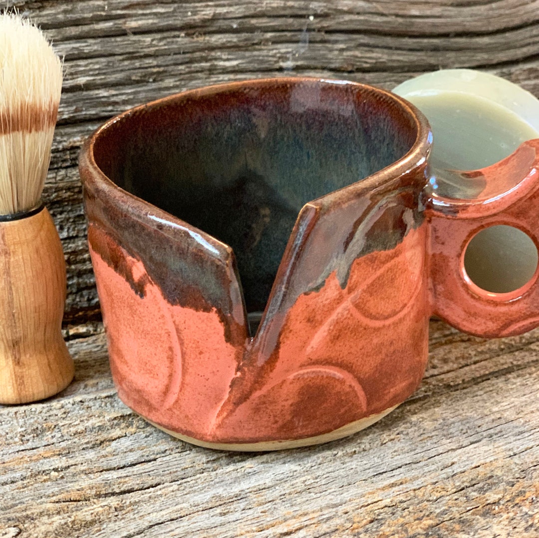 Shaving Mug Set - Mug, Brush, Olive Oil Soap With Cocoa Butter - Etsy