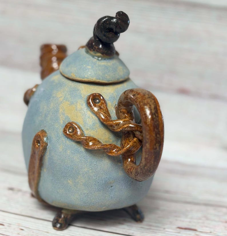 Slab & Coil Teapot - Hand-built Stoneware - Etsy